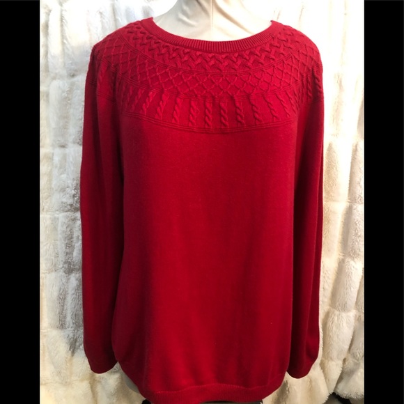 Talbots | Sweaters | Talbots Red Sweater Size Xl | Poshmark